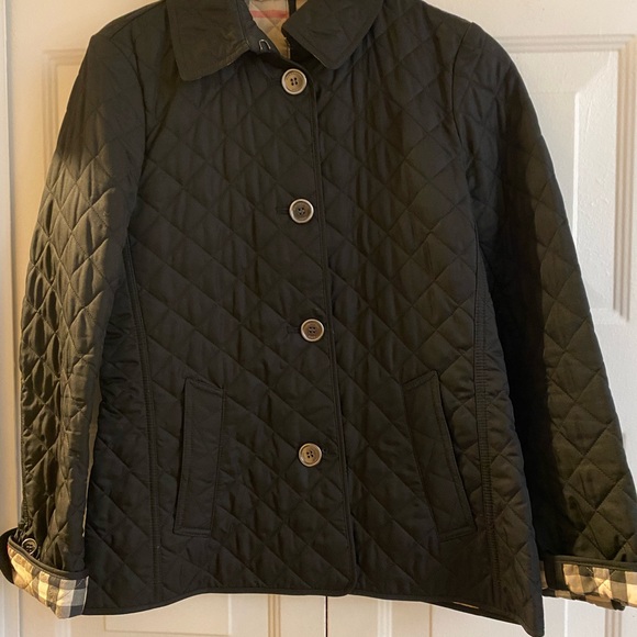 Burberry | Jackets & Coats | Burberry Quilted Jacket With Plaid Lining ...